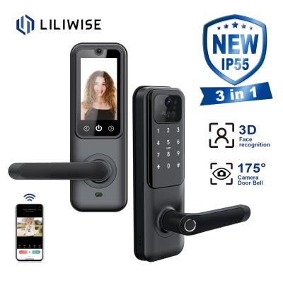 China Tuya Smart Door Lock with 3D Face Recognition and Fingerprint for sale