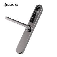 China Smart Fingerprint Aluminum Door Lock OLED Display 38mm Slim 4 Unlock Ways for sale