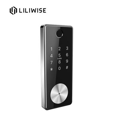 China Black Automatic Room Door Locks Remote Biometric Fingerprint WiFi Zinc Alloy for sale