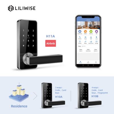 China Smart Fingerprint Door Lock Bluetooth Fingerprint Combination Lock With Master Key for sale