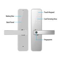 China Biometric Smart Door Lock 75mm Thickness BLE App Fingerprint Code Card for sale