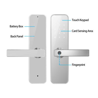 중국 BLE App 코드 카드를 위한 집의 생체 측정 로스 전자 도어 로크 75 밀리미터 두께 판매용
