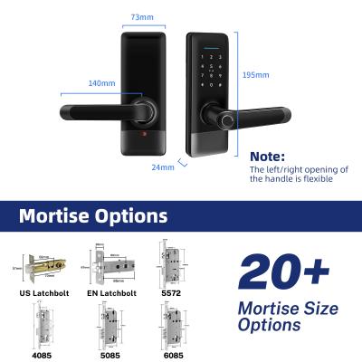 China Custom Wifi Smart Digital Door Lock Card Code Fingerprint for sale