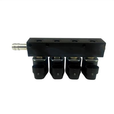 China 3 Ohm Injector Harness Rail para Veículos de GNC ou GPL de 4 cilindros pretos à venda
