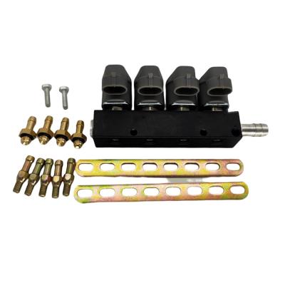 China 3 Ohm Injector Harness Rail para Veículos de GNC ou GPL de 4 cilindros pretos à venda