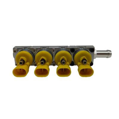 China Yellow Silver Rail Injector Professional Tested For 4 Cylinder CNG Or LPG Cars for sale