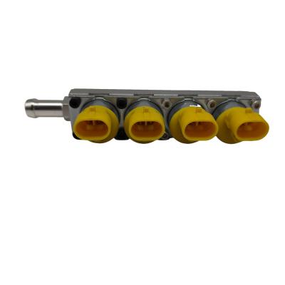 China Yellow Silver Rail Injector Professional Tested For 4 Cylinder CNG Or LPG Cars for sale