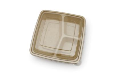 China 3-compartment biodegradable frozen delivery food packaging container for sale