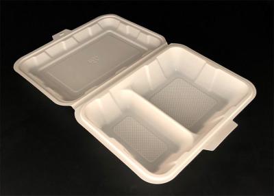 China biodegradable compostable food container box microwave safe cornstarch  container for sale