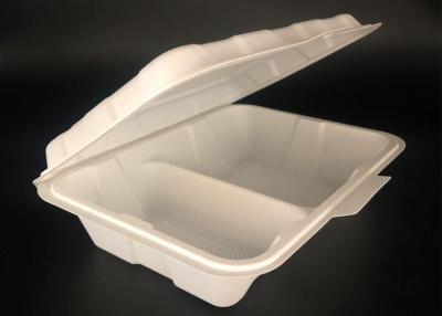 China biodegradable compostable food container box microwave safe cornstarch  container for sale