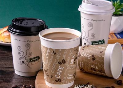 China Disposable coffee cups Double wall kraft paper cup 8oz/14oz/12oz/16oz/22oz for sale