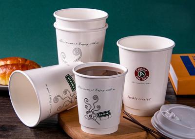 China 12OZ DISPOSSIBLE PAPER CUPS WITH LIDS FOR HOT DRINKS PERSONALIZED PAPER COFFEE CUPS for sale