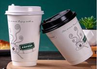 China Custom Logo Double Wall 12oz Disposable Paper Coffee Cups with Lids for sale