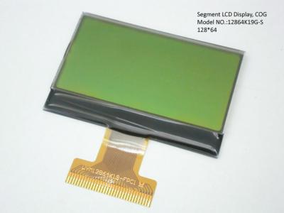 Китай Желтый или голубой дисплей 128 LCD этапа предпосылки * 64, 7 делят на сегменты цифровой дисплей продается