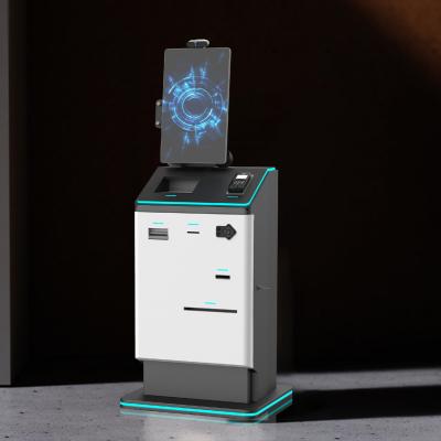 China Hotel Check In Out Kiosk With 1.5 Inch Touch Display Passport Scanner Key Card Encoder for sale