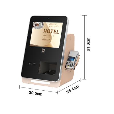 China Hotel Desktop Self Check In Machine with Key Card Dispenser and Bluetooth Connectivity for sale