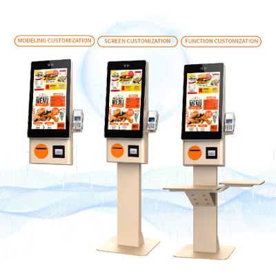 China Customizable Appearance Self Ordering Kiosk with Barcode Scanner and Thermal Printer for sale