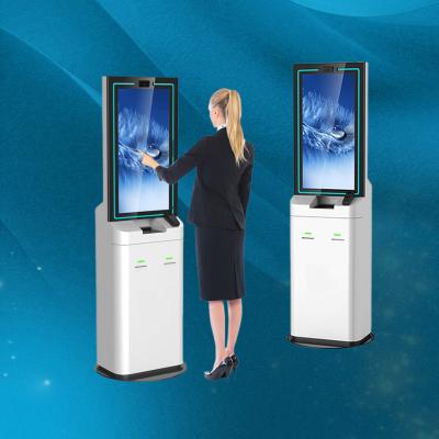 China Elegant And Smart Design Hotel Self Check In Kiosk with Optional Wheels for Flexible Positioning and Guest Processing for sale