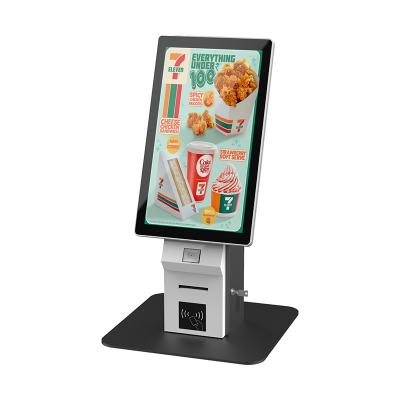 China Desktop Self Service Visitor Registration Terminal Kiosk With Ticket Printer for sale
