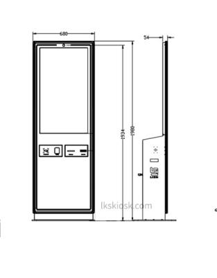 China Polegada feita sob encomenda IR/SERRA/tela táctil capacitivo do quiosque 43 da operação bancária do serviço do auto à venda