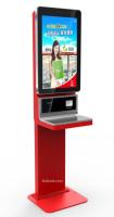 China Dual Screen Payment Kiosk with Cash Coin Card Cheque Acceptor 17 inch Touch for sale