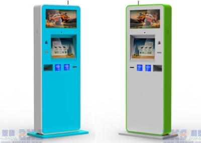 China Standing Card Dispenser Self Checkout Kiosk 19" Touch Screen All In One Payment for sale