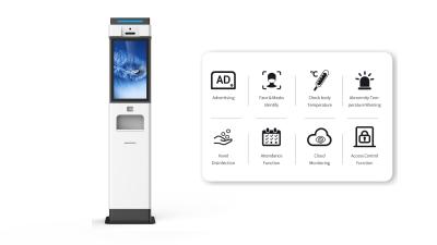 Chine thermomètre de mesure de détecteur de la température de reconnaissance des visages de 21,5 pouces à vendre