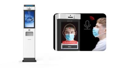 Chine 21,5 pouces annonçant la position de plancher de kiosque de distributeur de stérilisateur de gel d'alcool d'affichage à vendre