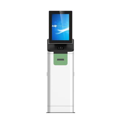 China Hotel Room Card Key Machine 21.5 Inch Self Service Hotel Check In Kiosk With Card Dispenser for sale