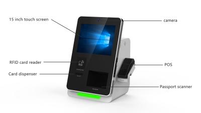 China 15 Inch Hotel Check In Kiosk Self Checkout Kiosk With Credit Card Payment for sale