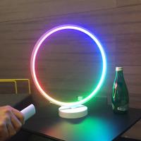 China Remote Control Circle Table Lamp 8W LED Mood Lamp with 2700K Warm White Light for sale