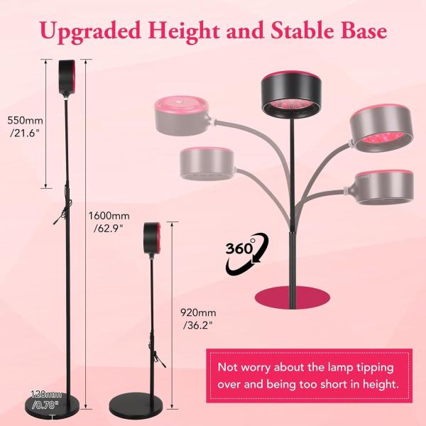 Quality Adjustable Height Red Light Therapy Light with Remote Control and 660nm and for sale