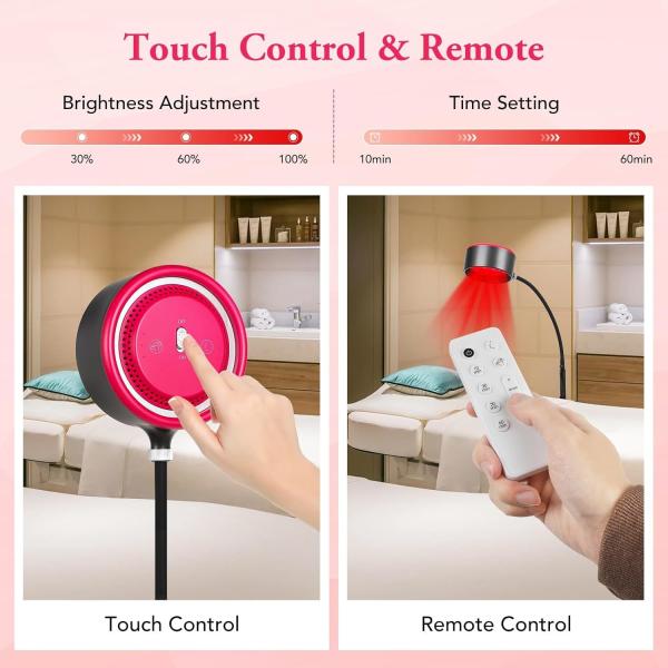 Quality Adjustable Height Red Light Therapy Light with Remote Control and 660nm and for sale