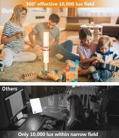 China Remote Control Daylight Simulation Lamp 10000LUX Happy Mood Light with 3 Color Temperatures for sale