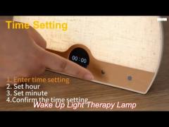 2700k 4000k 6000k light therapy alarm dimmable wake up light clocks