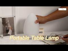 e9 wobble egg lamp – portable table lamp with 44 color modes, remote control & 2000mah battery