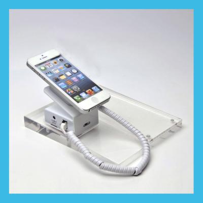 China COMER cellular telephone Price label skeleton stand with secutity alarm for sale