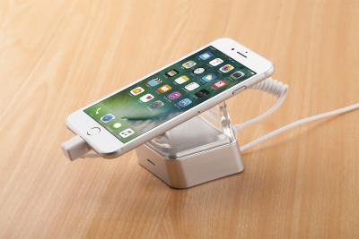 China COMER anti-lost cable lock alarm shelf support for cell phone secure displays for sale