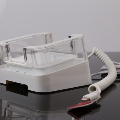 China COMER tablet computer anti-theft cable locking security alarm display stand with charging cable for sale