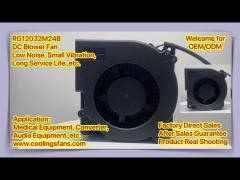 12032 colore senza spazzola del nero del motore di CA del fan 120x120x32mm del ventilatore di CC di 12V 24V