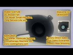 9733 cuscinetto a sfera di plastica nero della struttura del fan 97x94x33mm del ventilatore di CC 8200RPM