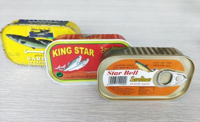 Cina Il peso leggero ha inscatolato lo sgombro del pesce, pesce inscatolato della sardina in olio vegetale in vendita