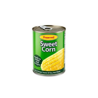 China Handige Geconserveerde Zoete Maïs Klaar om te eten en Gemakkelijk te bewaren. Kan sporen van soja en tarwe bevatten. Te koop