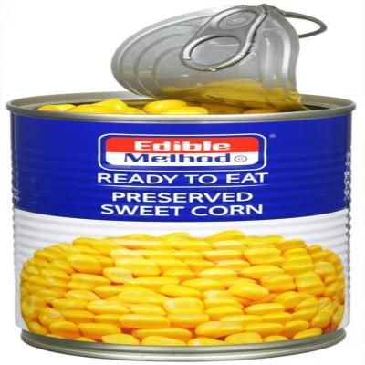 China Edible Method Ready To Eat Preserved Sweet Corn Normal Open Lid Acceptable for sale