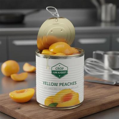 China Canned Fruit Canned Yellow Peach Juicy Dessert Ingredient Crop JUN AUGUST Perfect for Culinary and Food Service Industry for sale