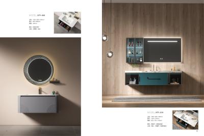 China Modern Stainless Steel Bathroom Vanity Cabinet for sale