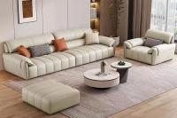 Quality Oversized Three-Seater Leather Sofa for sale