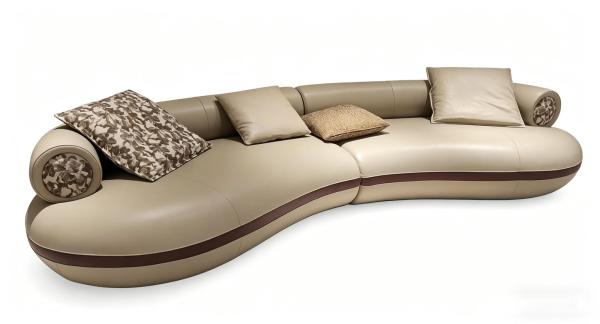 Quality Comfortable High Back Genuine Leather Lounge Sofa for sale