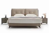China Grey Household Leather Bed for Contemporary Bedrooms for sale