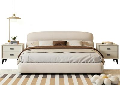 China Nordic Luxury Leather Bed Frame Modern Bedroom Furniture for sale